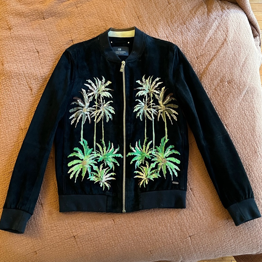 Scotch & Soda Embroidered Palm Tree Jacket - Gem